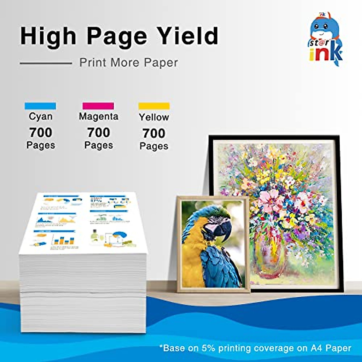 st@r ink Compatible Ink Cartridge Replacement for Brother LC61 LC65 LC-61 LC61Y LC61C LC61M LC61cl Work with MFC-495CW MFC-490CW MFC-6490CW MFC-6890CDW Printer(4 Cyan, 4 Magenta, 4 Yellow) 12 Pack