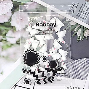 HONBAY 20PCS Resin Cute Rabbit Miniature Figurine Micro Landscape Decorations Fairy Gardens DIY Ornaments Decorations Succulents Plant Decoration Bunnies Cake Topper