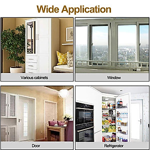 BokWin Refrigerator Combination Lock, Refrigerator Child Lock, Freezer Door Lock, Strong Adhesive Coded Lock Fridge Safety Lock Children File Drawer Cupboard Lock, No Keys Needed - Just Stick It