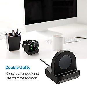 Stand for Samsung Galaxy Watch 6/Watch 6 Classic/Watch 5 40,44mm/Watch 5 Pro 45mm/Watch 5 (Pro) Golf Edition 40,44,45mm,Non-Slip Silicone Charging Dock,Charger Base Holder with Cable Management Slot