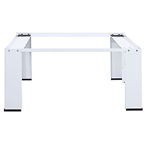 INLIFE Washer Dryer Stand Heavy Duty Washing Machine Pedestal with Storage Drawer Adjustable Height Base for Mini Air Conditioner Refrigerator Dryer White 27.2" x 27.2" x 12.8" (W x D x H)