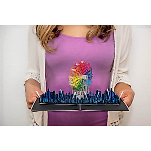 Kiripop Ferris Wheel Love Pop Up 3D Greeting Card - Handcrafted 6x8 Inch - Ideal for Mother's Day, Father's Day, Birthdays, Anniversaries, Graduations, and All Occasions