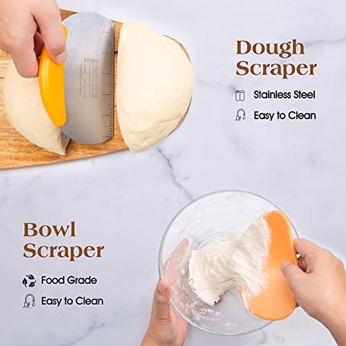 Sourdough bread baking supplies,Sourdough Starter Kit,10 inch Oval & 9 inch Round Banneton Bread Proofing Basket with Linen Liner, sourdough bread essentials tools,Round and Oval Silicone Bread Sling