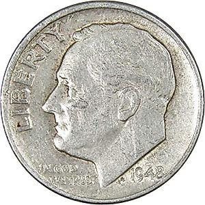 1948 D Roosevelt Dime AG About Good 90% Silver 10c US Coin Collectible
