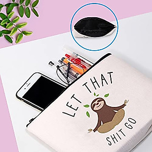 Novelty Makeup Cosmetic Bag Organizer Pouch Let That Shit Go (LET THAT SHIT GO bag)