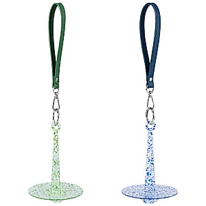 US 2Pcs Wrist Yarn Holder Portable Yarn Holder with Wrist Strap Acrylic Wrist Yarn Spinner Detachable Yarn Ball Holder Lightweight Crochet Yarn Holder Handheld Yarn Holder for Crocheting Knitting