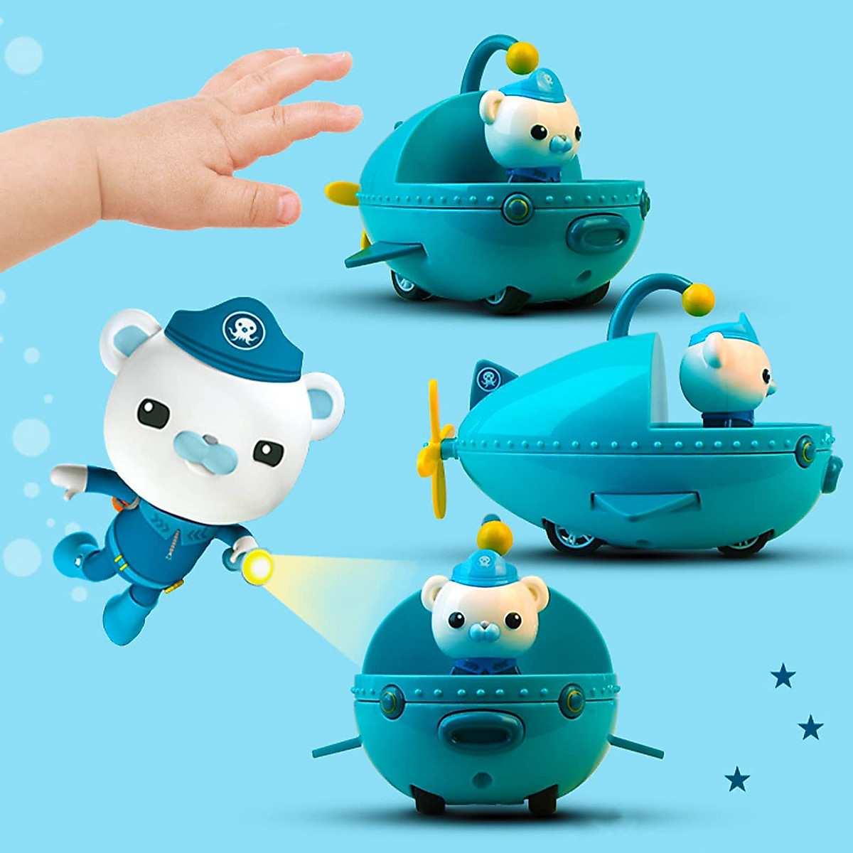 Crasoldiers GUP Toy, 3Pcs GUP Racers Vehicle Rescue Ship Pull Back,Gup-A|Gup-B|Gup-E, Gup Speeder Includes 3 Vehicle and 3 Figure for Boys Girls Christmas Birthday Gifts (with Gift Box)