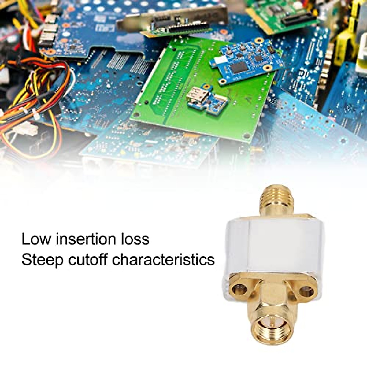 Jeanoko 315MHz Bandpass Filter, 50Ohms Impedance 1W Maximum Load Power Aluminum Alloy PCB 315MHz Remote Control Bandpass Filter 3MHz Bandwidth for Replacement