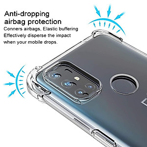 Osophter for Oneplus Nord N10 5G Case,Oneplus N10 5G Case Clear Transparent Reinforced Corners TPU Shock-Absorption Flexible Cell Phone Cover for Oneplus N10 5G(Clear)
