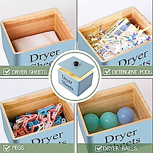 Dryer Sheet Holder, Dryer Sheet Dispenser, Wood Dryer Sheet Container Box For Laundry Room, Rustic Dryer with Lid, Farmhouse Home Decor Organizer,Fabric Softener Storage Bin