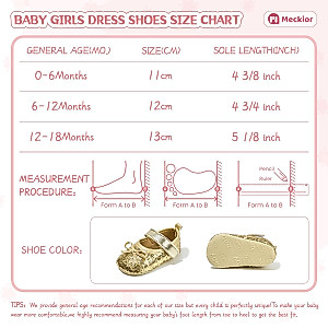Meckior Infant Baby Girls Soft Sole Bowknot Princess Wedding Dress Mary Jane Flats Prewalker Newborn Light Baby Sneaker Shoes