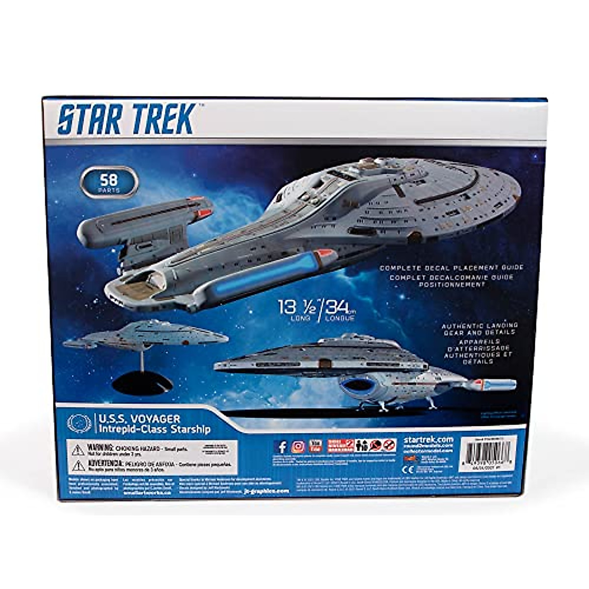 Round 2 Polar Lights Star Trek U.S.S. Voyager (Snap) 2T 1:1000 Scale Model Kit (POL980M)