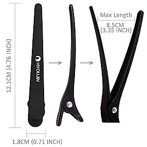 HYOUJIN 7 pcs Hair Comb Set Rat Tail Parting Combs Carbon Wide and Fine Tooth Comb Brush Cutting Comb Professional Styling Hair Combs for Women,Men Accessories with Clips