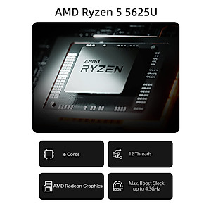 MINISFORUM MC560 Mini PC AMD Ryzen 5 5625U 6C/12T Office Desktop Computer, DDR4 32G RAM+512G PCIe SSD, HDMI/USB-C 4K@60Hz Output with QHD Camera, Dual Speaker and Dual Mic Micro PC