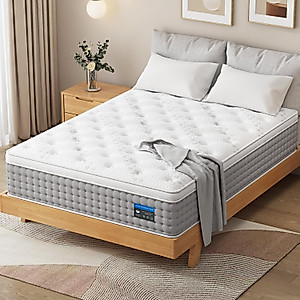 BedStory King Mattress, 14 Inch Luxury Hybrid Mattress in a Box with Gel Memory Foam, Pressure Relief Individual Wrapped Coils King Size Mattress for Motion Isolation, CertiPUR-US Certified