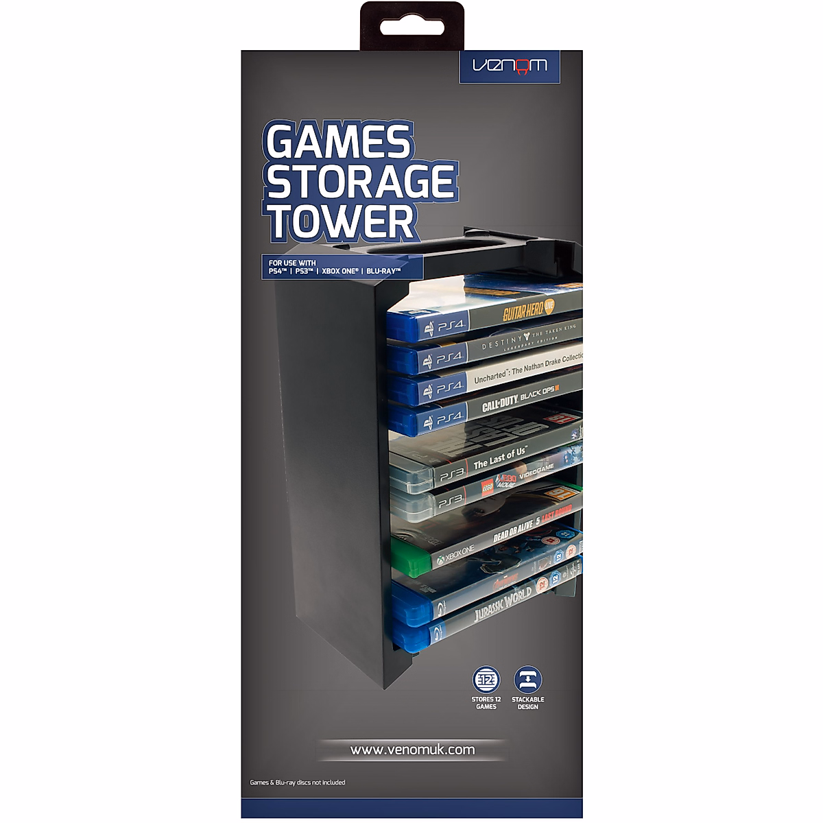 Universal Games and Blu-ray Storage Tower (PS4/PS3/Xbox One)