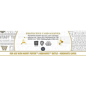 Harry Potter Hogwarts Battle Card Sleeves | 160 Card Protector Sleeves for Hogwarts Cards from Harry Potter Deckbuilding Games | Cardsleeve Back Artwork Featuring Hogwarts Crest