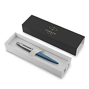 PARKER Jotter Ballpoint Pen, Waterloo Blue with Medium Point Blue Ink, Gift Box (1953191)