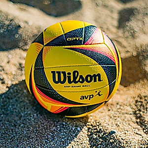 WILSON AVP OPTX Game Volleyball - Official Size, Yellow/Black