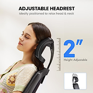 NOBLEWELL Office Chair Ergonomic Office Chair with Large Seat, Lumbar Support Computer Chair, Desk Chair with Adjustable Headrest, Armrest