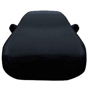Dustproof Waterproof Car Cover Compatible With DS Automobiles DS3 CABRIO DS3 CROSSBACK DS4 CROSSBACK DS5 DS7 CROSSBACK Sun Protection Against Rain Snow Windy ( Color : Black , Size : DS7 CROSSBACK )