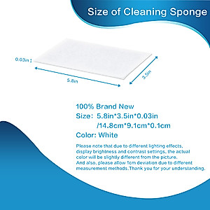 50PCS Magic Cleaning Sponge Eraser Sheets, Reusable Thin Nano Cleaner Pads Eraser Wipes for Kitchen Shoe Furniture Bathroom Shower Sink Hard-to-Reach Places