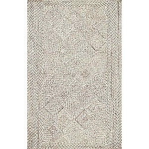 nuLOOM Braided Yvette Trellis Jute Area Rug, 4' x 6', Natural