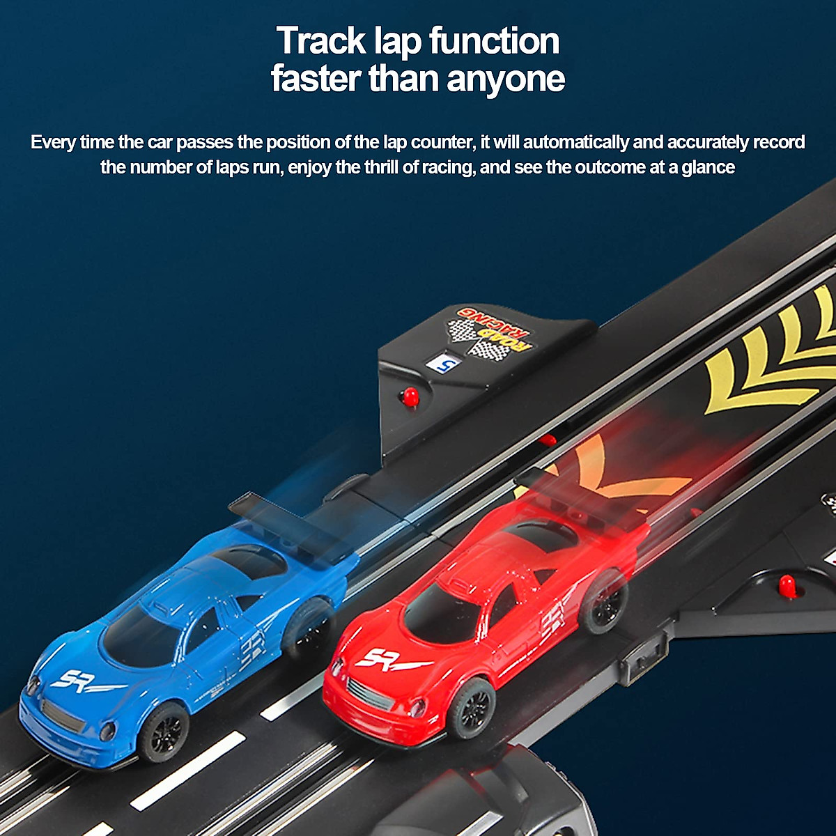 Electric Racing Tracks 11.8M Track Analog Slot Car Race Track Set Electric Track Racing for Boys 8-16 Years Old Gifts