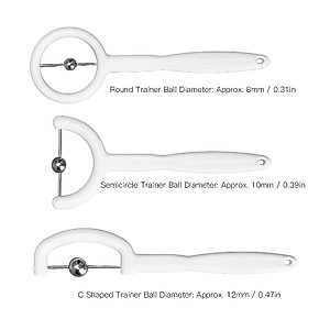 Tongue Muscle Trainer, 3pcs Tongue Tip Exercise Set Stainless Steel Balls Oral Muscle Strength Tongue Training Tools Oral Lips Mouth Exerciser Trainer Recovery Tool Tongue Tip Lateralization Lifting