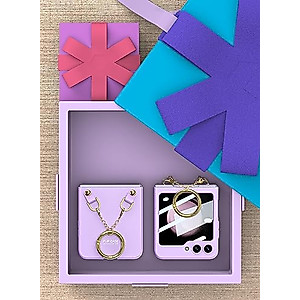 TECHY for Samsung Z Flip 5 Case with Ring, Protective Cover - Small Screen Protection, Matte Finish, Comfortable Grip Phone Case for Galaxy Z Flip 5 Case, Black