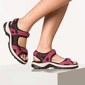 ECCO Women's Athletic Sandals, Sangria/Fig, 4 UK