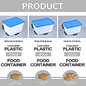 YESOON [30 Pack] Reusable Freezer Food Storage Containers with Lids [26oz-40oz-70oz] Plastic Meal Prep Container Sets Bento Box BPA Free Freezer & Microwaveable & Dishwasher Safe