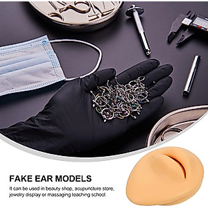 Soft Silicone Nose Model Body Part Displays for Practicing Piercing Suture Acupuncture Rubber Flexible Model for Jewelry Display Teaching Instructions (Mouth)