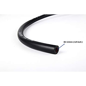 CocoMocart 10-Foot Length Stretchy 1/4 Inch ID Fuel Line+20pcs 2/5" ID Hose Clamps for Kawasaki Kohler Briggs & Stratton Small Engines