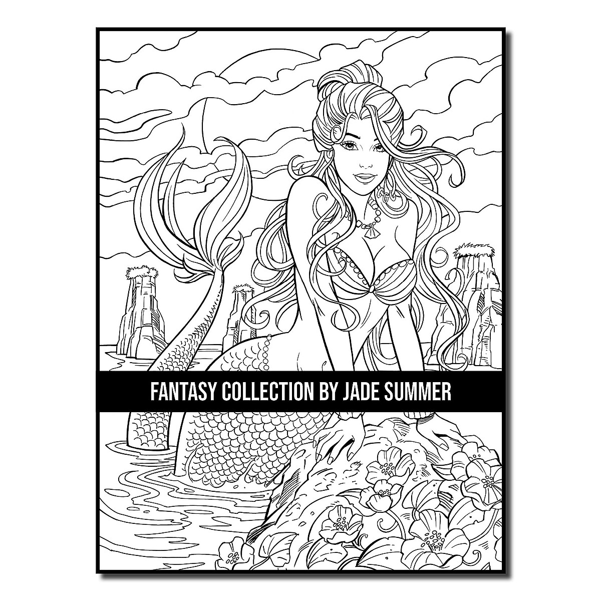 Fantasy Collection: An Adult Coloring Book with 100+ Incredible Coloring Pages of Mermaids, Fairies, Vampires, Dragons, and More!