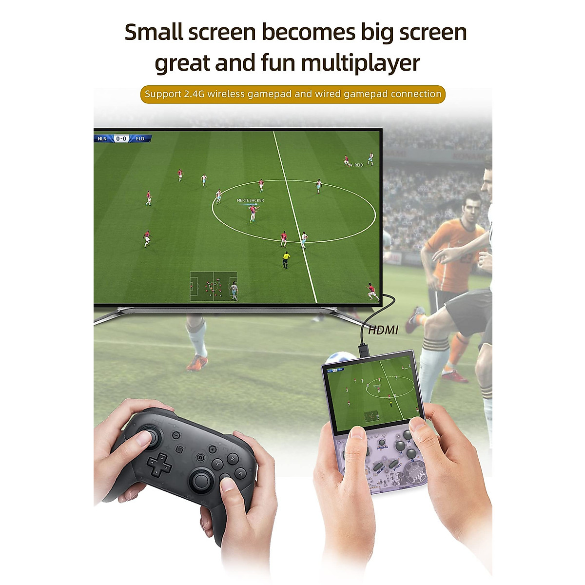 RG35XX Handheld Game Console, 3.5 Inch IPS Screen Linux System Retro Video Games Console, Built-in 64G+128G TF Card 8000+ Classic Games, Support HDMI TV Output