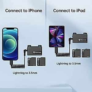 Hollyland Lightning to 3.5mm Adapter, MFi Certified, for Hollyland Lark M1/150 Wireless Lavalier Microphone, Compatible with iPhone 13 12 11 Pro Max