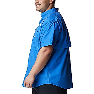 Columbia Standard Men’s Bonehead Short-Sleeve Work Shirt, Comfortable and Breathable, Vivid Blue, X-Large