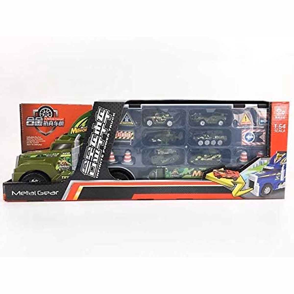 Big Daddy Army Transport Truck Military Toy Truck with Lights and Sound Emergency Quick Release Effect