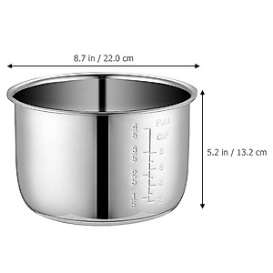 Cabilock Cooker Replacement Inner Pot Ceramic Inner Cooking Pot Cooking Pot Liner Container for Pressure Cooker Accessory 4L