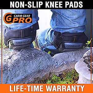 CARIB GEAR PRO Gel Knee Pads For Men and Women Work Construction | Heavy Duty Comfortable Anti-Slip Pad For Tiling, Cleaning Flooring Roofing and Gardening | Extra Gel and Cushion Support