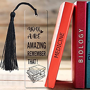 You are Amazing Remember That Inspirational Bookmark Gifts for Women Acrylic Bookmark for Girls Lovers Sister Daughter Book Bookworm for Female Friend Sister Gifts Friendship Gifts