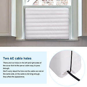 FORSPARK Indoor Air Conditioner Cover, AC Covers for Inside with Free Drawstring, 21 x 15 x 3.5 inches (L x H x D) - White