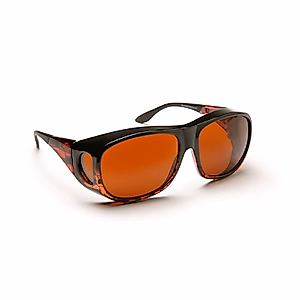 Eschenbach Optik Solar Shield Sunglasses - Polycarbonate Sunglasses for Men and Women -Amber Filtered UV Protection Sunglasses (Large)