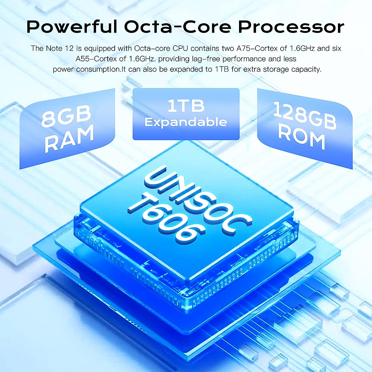 HOTWAV Note 12 Smartphone Android 13 2023, 8GB+128GB (1TB TF) 48MP 6.8" HD+Cellphone,6180 mAh Battery 20W Fast Charging, Octa-Core 4G LTE Dual SIM Face ID/Fingerprint/GPS/NFC(Black)