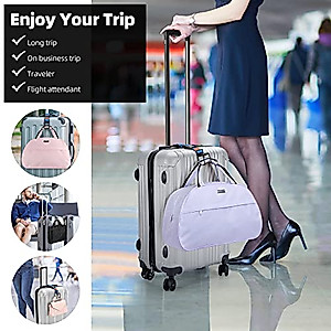 Exshoiu Luggage Hook Strap, J Hook Luggage Strap Flight Attendant with Hands Free, Adjustable Travel Luggage Straps for Add a Bag Hook (Deep Blue)