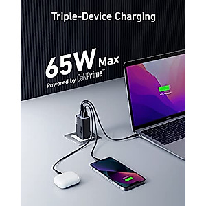 Anker USB C Charger, 7335 Charger Ganprime 65W and Anker GanPrime 65W Charging Station
