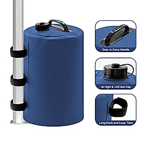 ABLEM8CANOPY Canopy Water Weights Set of 4, 88 LB Water Tent Weights, Heavy Duty Canopy Weights Bags for Pop up Canopy Tent Legs(10L, Navy)