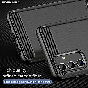 Koarwvc Phone Case for Galaxy A13 4G Case, Samsung A13 5G SM-A135U SM-A135M Case Carbon Fiber Shockproof Rugged Shield Anti-Scratch Soft TPU Back Cover Cases for Samsung Galaxy A13 4G / A13 5G (Black)