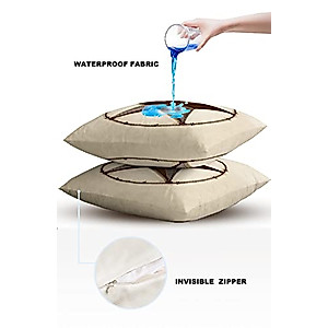 Vandarllin Outdoor Throw Pillows Covers 18X18 Set of 2 Waterproof Texas Lone Star Metal Art Decorative Zippered Cushion Covers for Patio Furniture, Rustic Lumbar Pillowcases